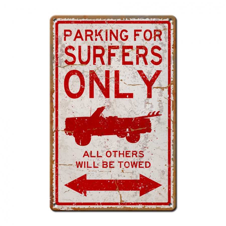 Vintage Surf Signs TIN SIGN Surfs Up Metal Décor Wall Art Surf Shop